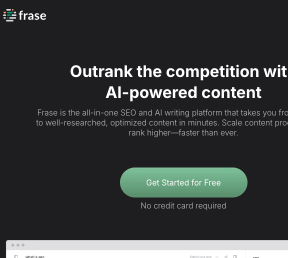 Frase - AI SEO content research and writing optimization tool