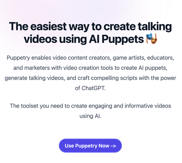Puppetry - AI Talking Head Videos from Photos in 2 Minutes